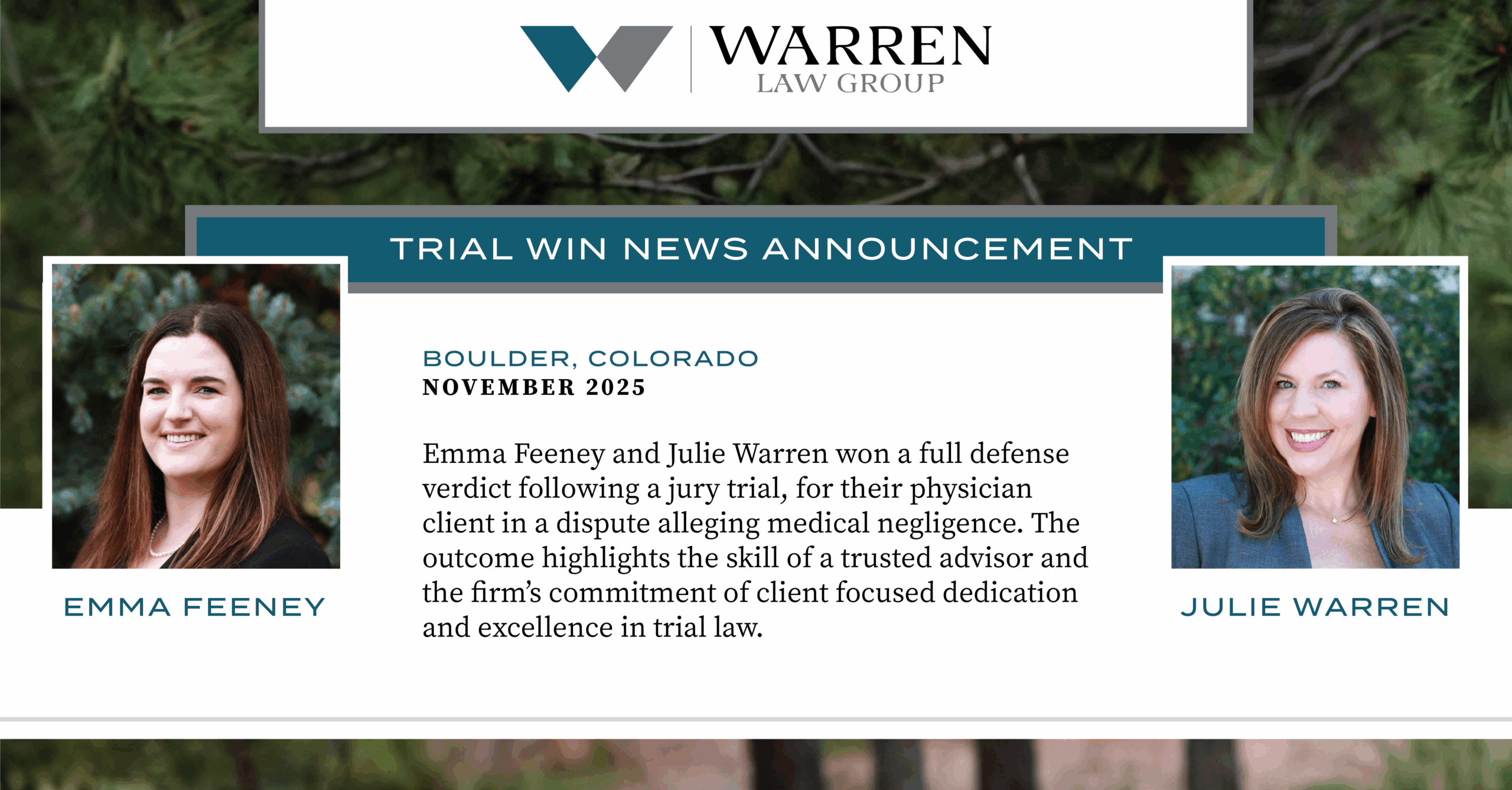 Trial Win News Announcement - Warren Law Group